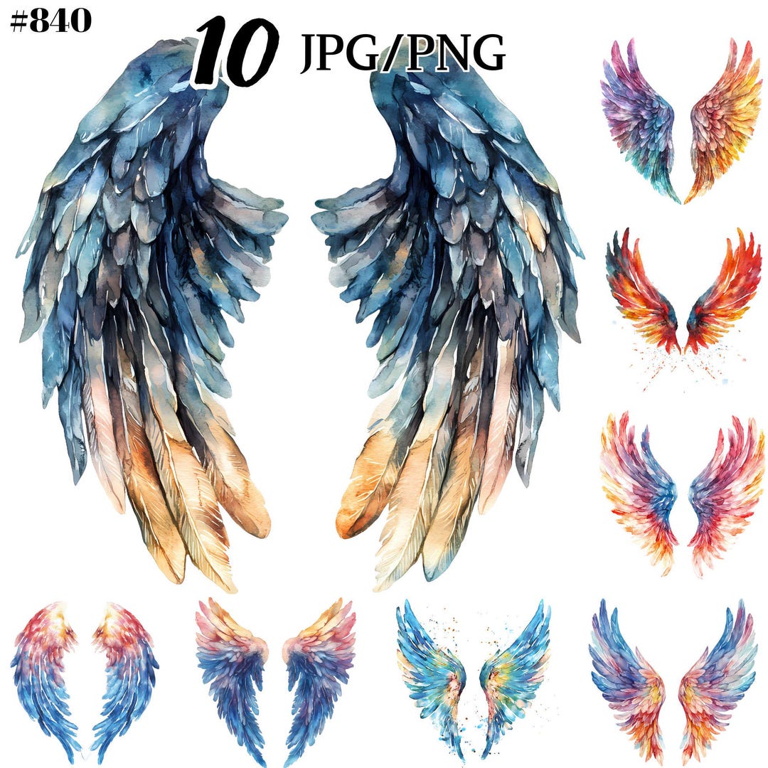 Magical Angel Wings Clipart for Precious Baby Girl Creations - Etsy