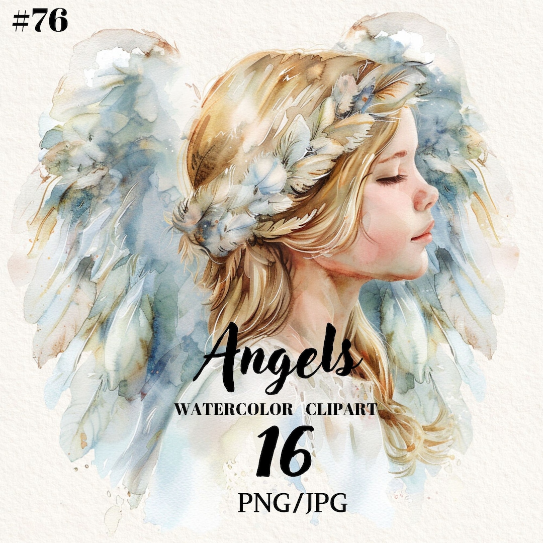 Watercolor Angels PNG Clipart, Angel With Wings Clipart, Watercolor ...