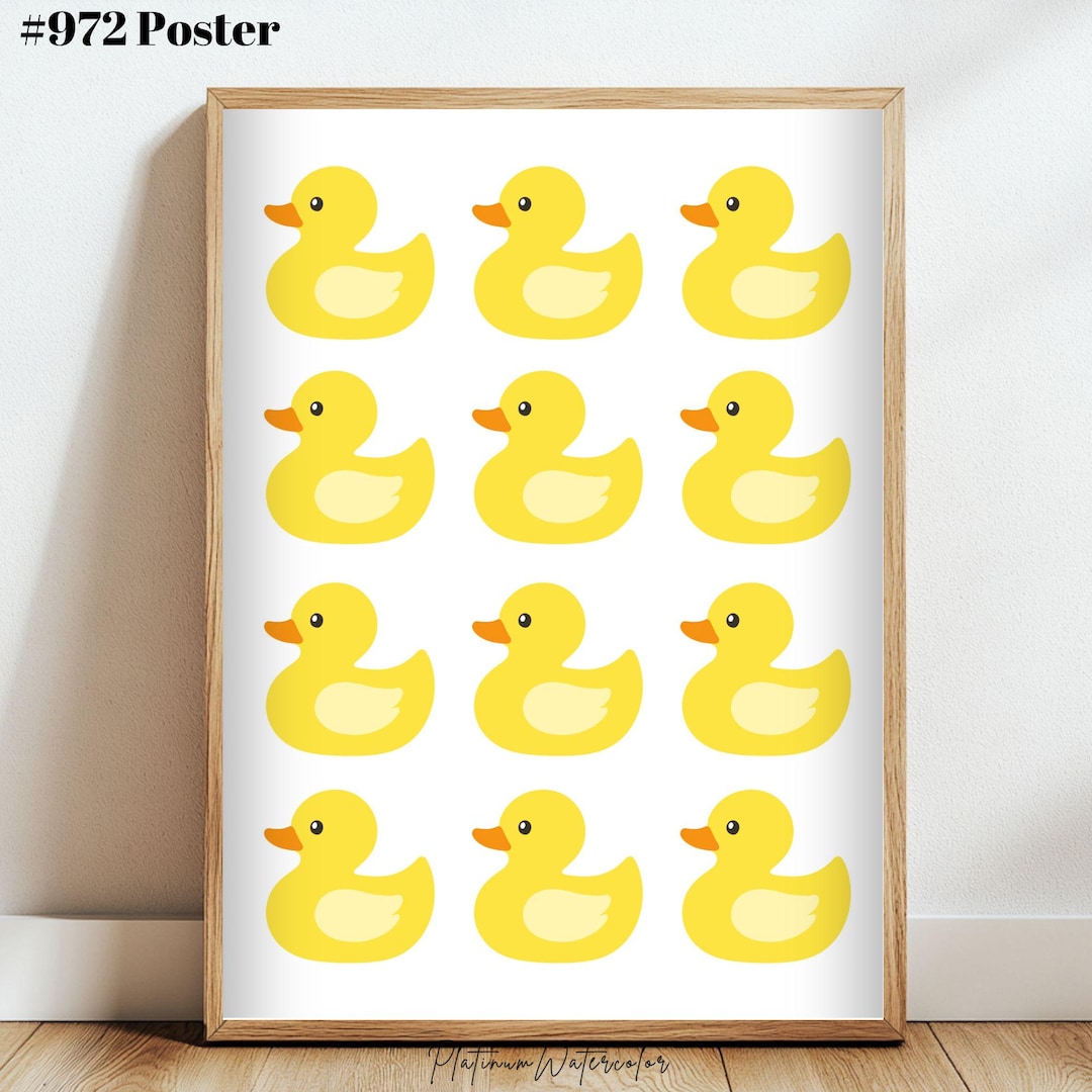 Duck Poster, Printable Poster, Art Print, Adorable Ducks Poster for ...