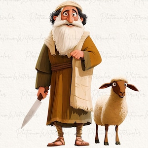 Abraham Biblical Characters, Clipart Bundle, Old Testament PNG ...