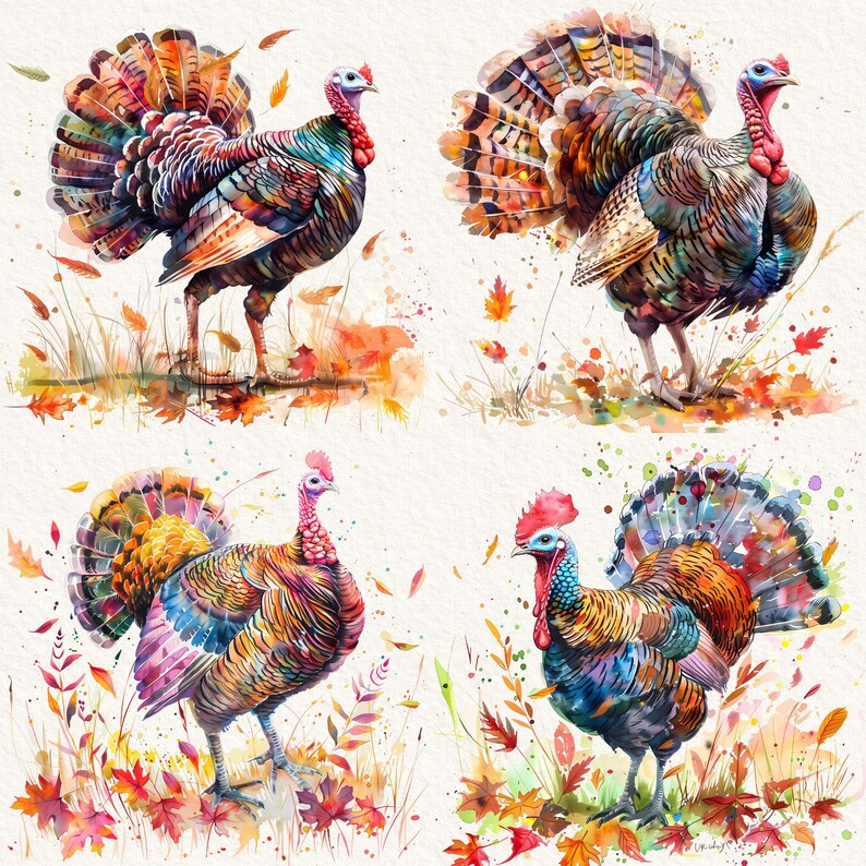 Turkey Png, Thanksgiving Png, Fall Png, Transparent Background, Digital ...