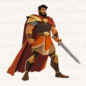 Joshua Clipart Biblical Characters, Clipart Bundle, Bible Clipart ...