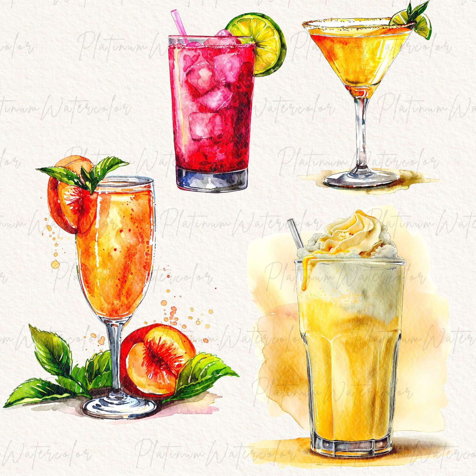 Bar Menu Clipart Bundle, Signature Drink Sign PNG, Drink Menu Graphic ...