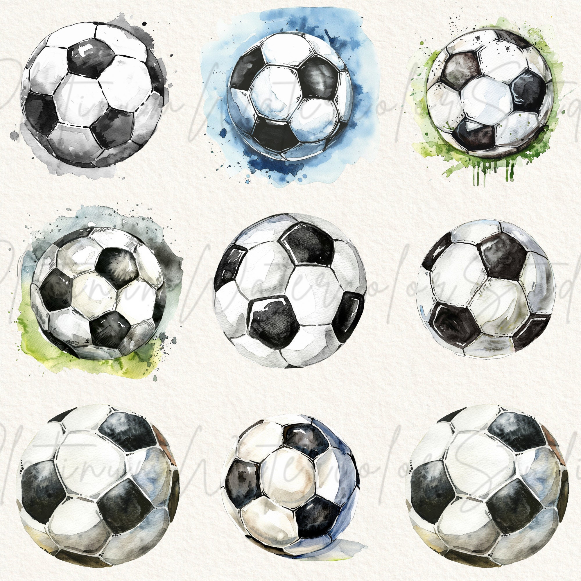 Watercolor Soccer Ball Clipart, Sports Clipart Png, Football Png Jpg ...