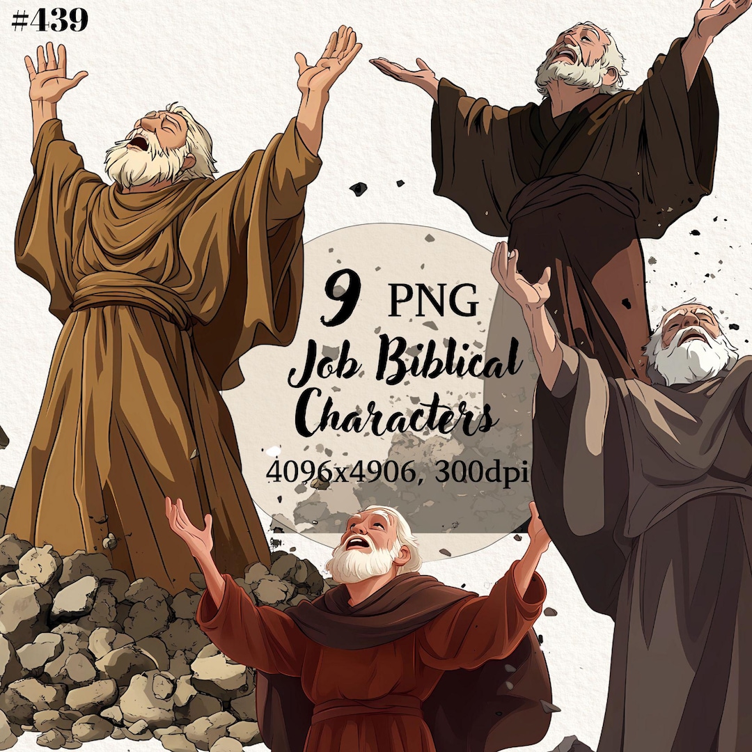 Job Biblical Characters, Clipart Budle, Bible Character, Transparent ...