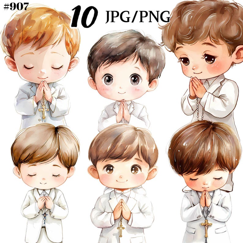 Boy First Communion PNG, Primera Comunion, Perfect for First Communions ...