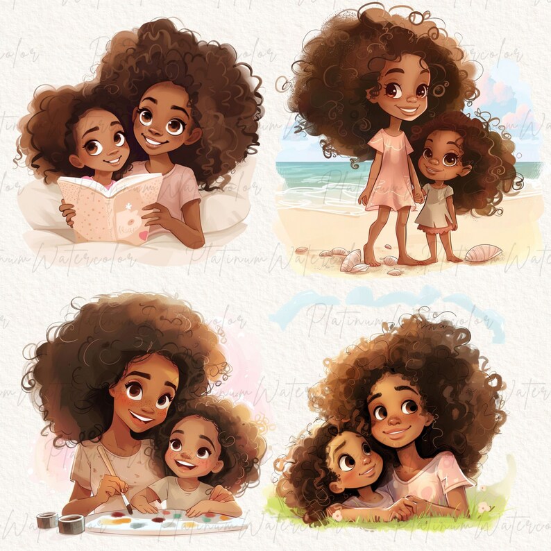 Mothers Day Png Clipart Bundle, Mother and Daughter Png, Family Png ...