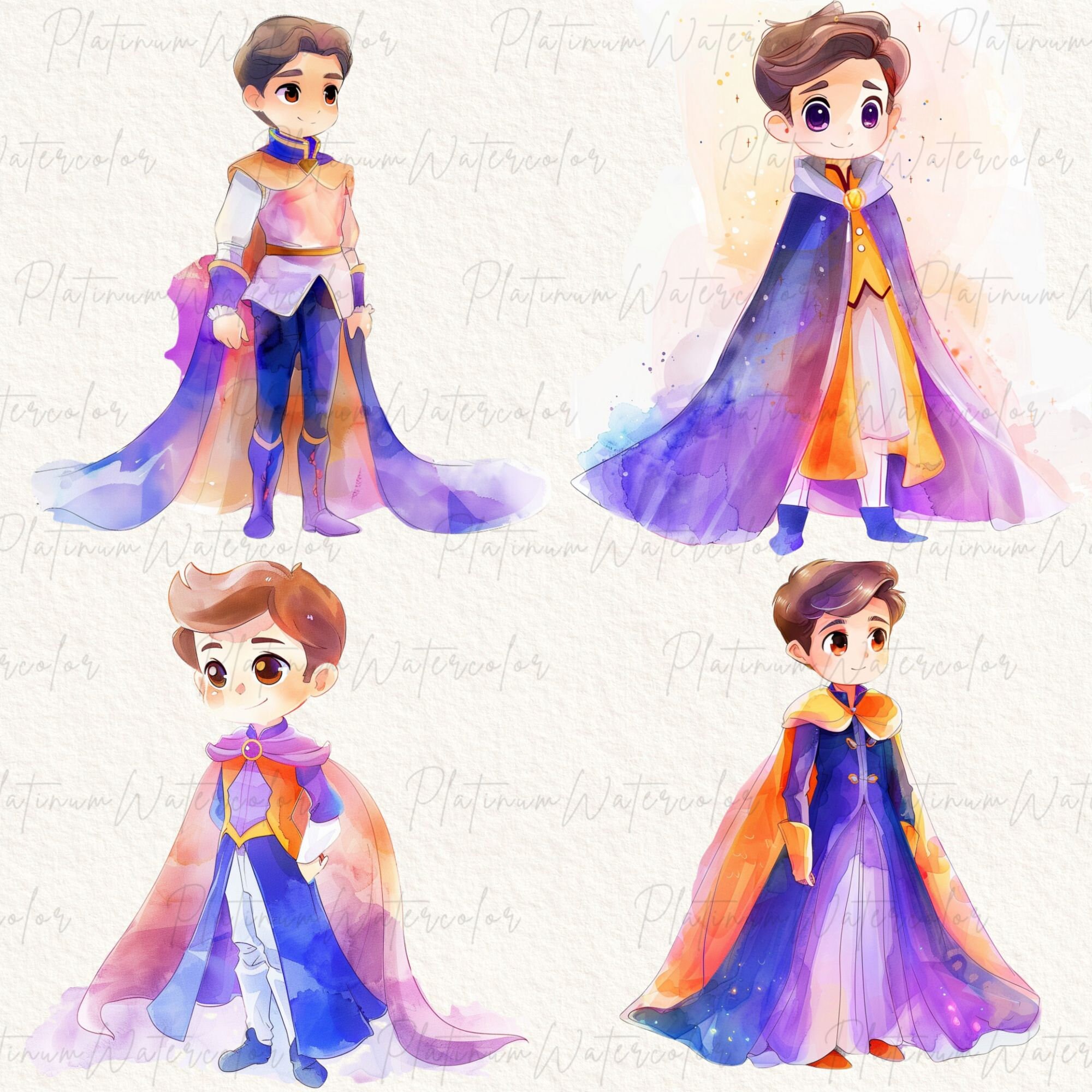 Prince Fairy Tale Clipart Bundle, Nursery Wall Art, Birthday Party ...