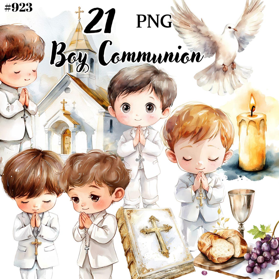 Boy Communion PNG, 1st Communion PNG, Perfect for Catholic Celebrations ...