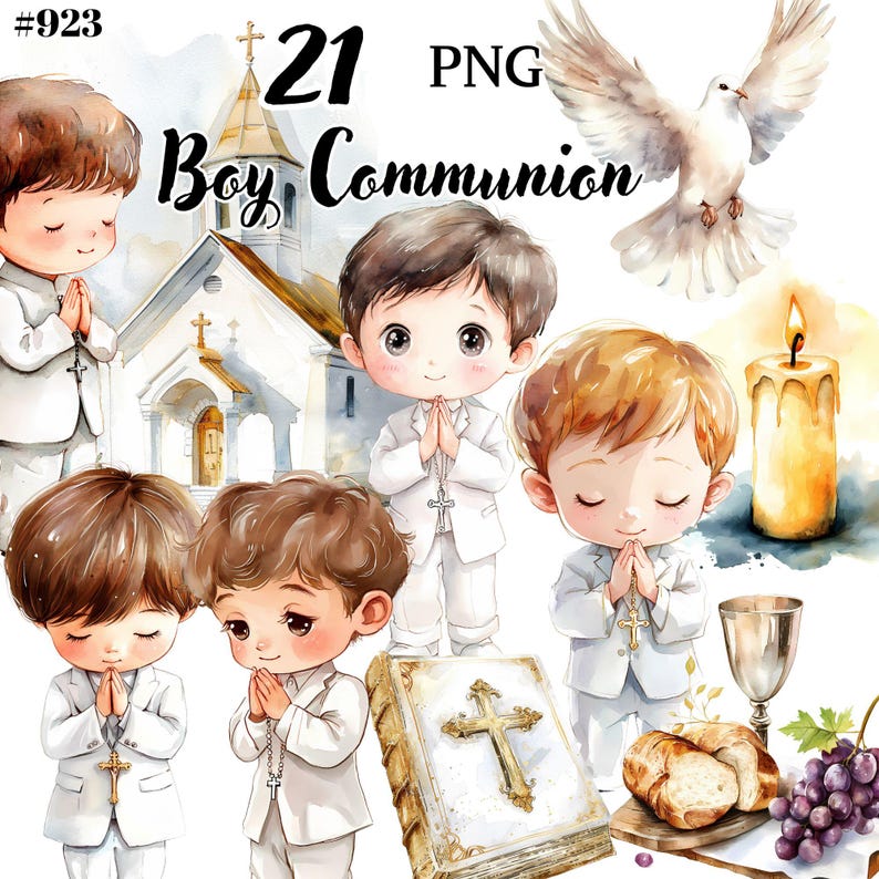 Boy Communion PNG, 1st Communion PNG, Perfect for Catholic Celebrations ...