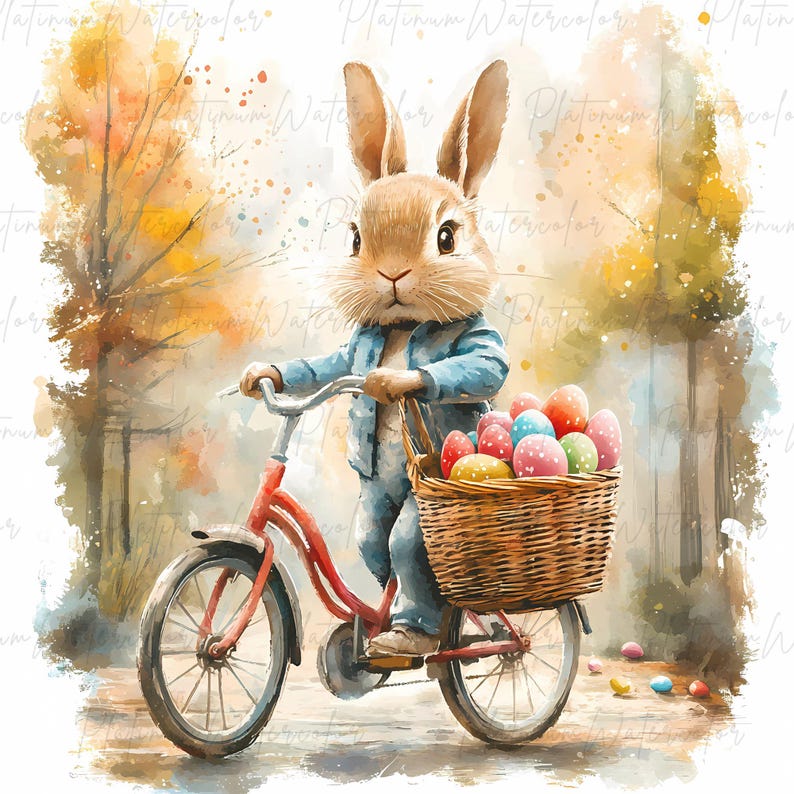 Whimsical Rabbit Clipart Set for Easter Crafts and Decor, Digital ...