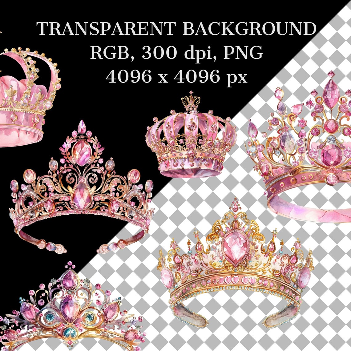 Crown Princess Clipart,fairy Tale Princess,royal Crown Graphics, Tiara ...