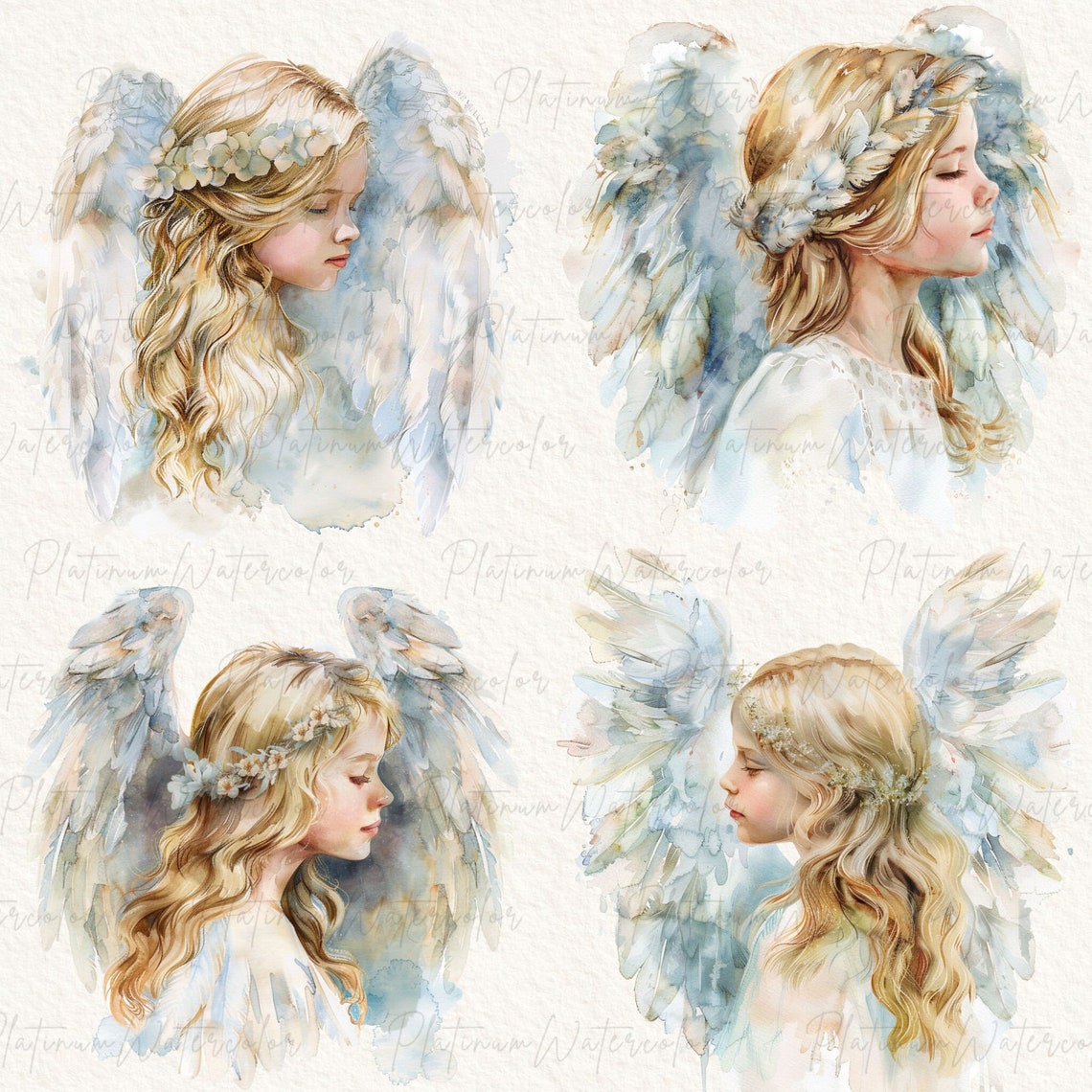 Watercolor Angels PNG Clipart, Angel With Wings Clipart, Watercolor ...