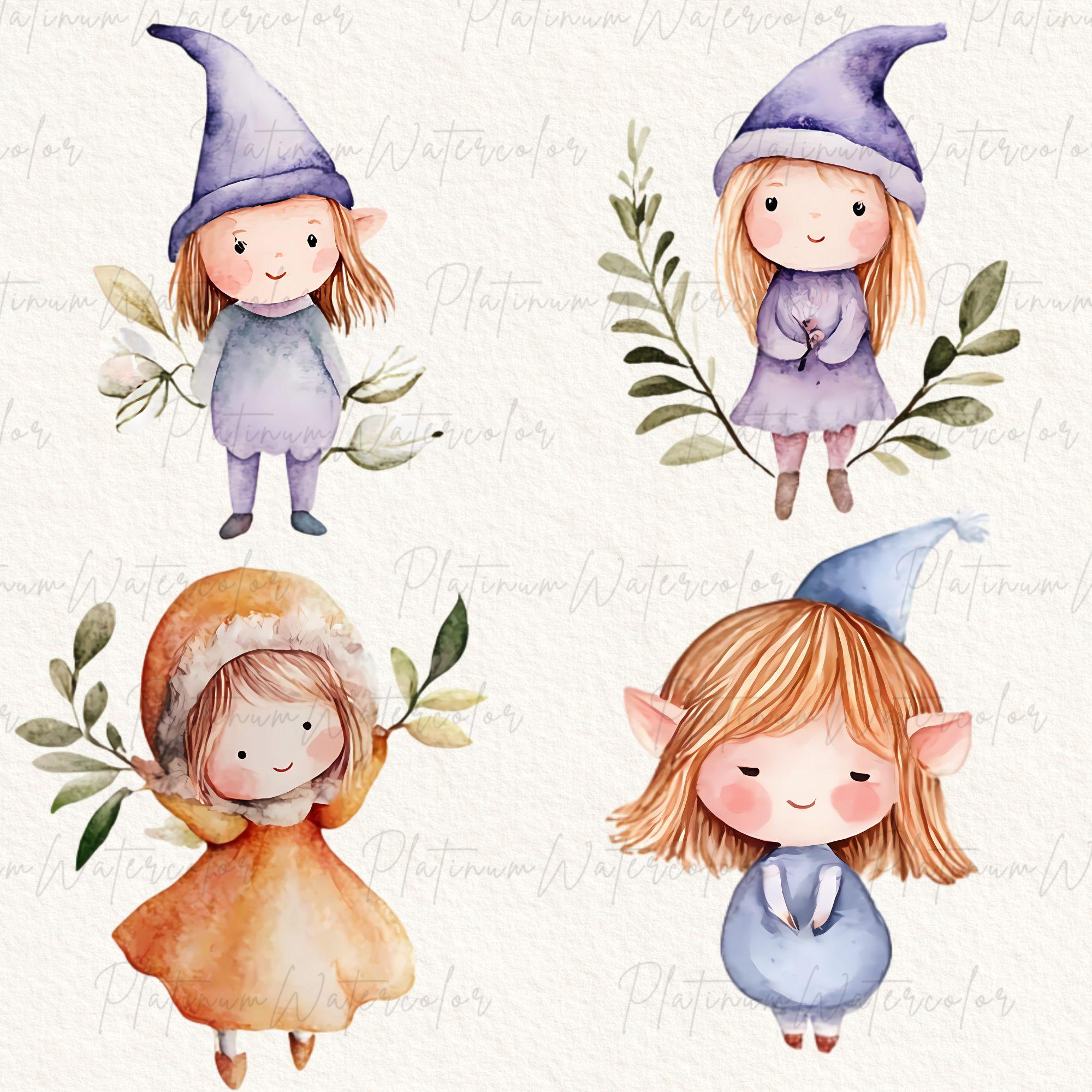Elf Png, Clipart Bundle, Magical Clipart, Transparent Background ...