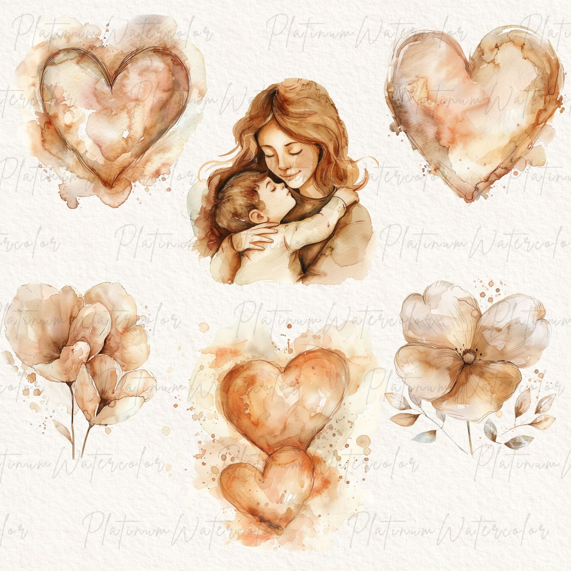 Mother Daughter Clipart Bundle, Mothers Day Png, Family Png Clipart ...