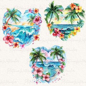 Holiday Clipart Heart, Groovy Holiday Clipart, Summer Clipart, Summer ...