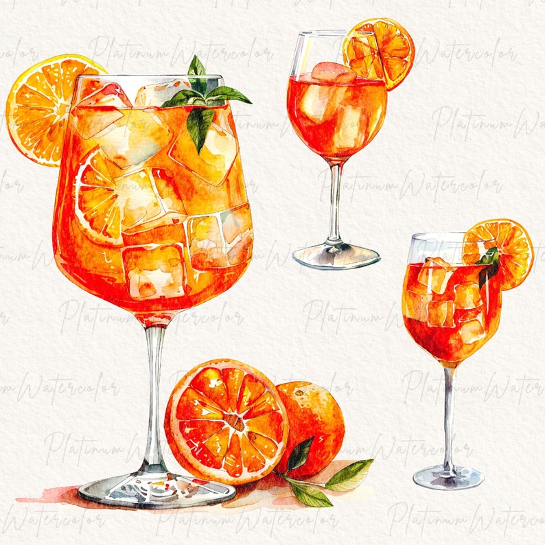 Aperol Spritz Clipart Bundle, Signature Drink Sign, Aperol Spritz Png ...