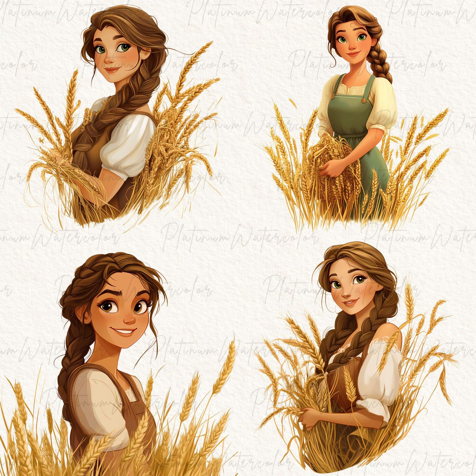 6 Ruth Biblical Characters, Old Testament Character Clipart ...