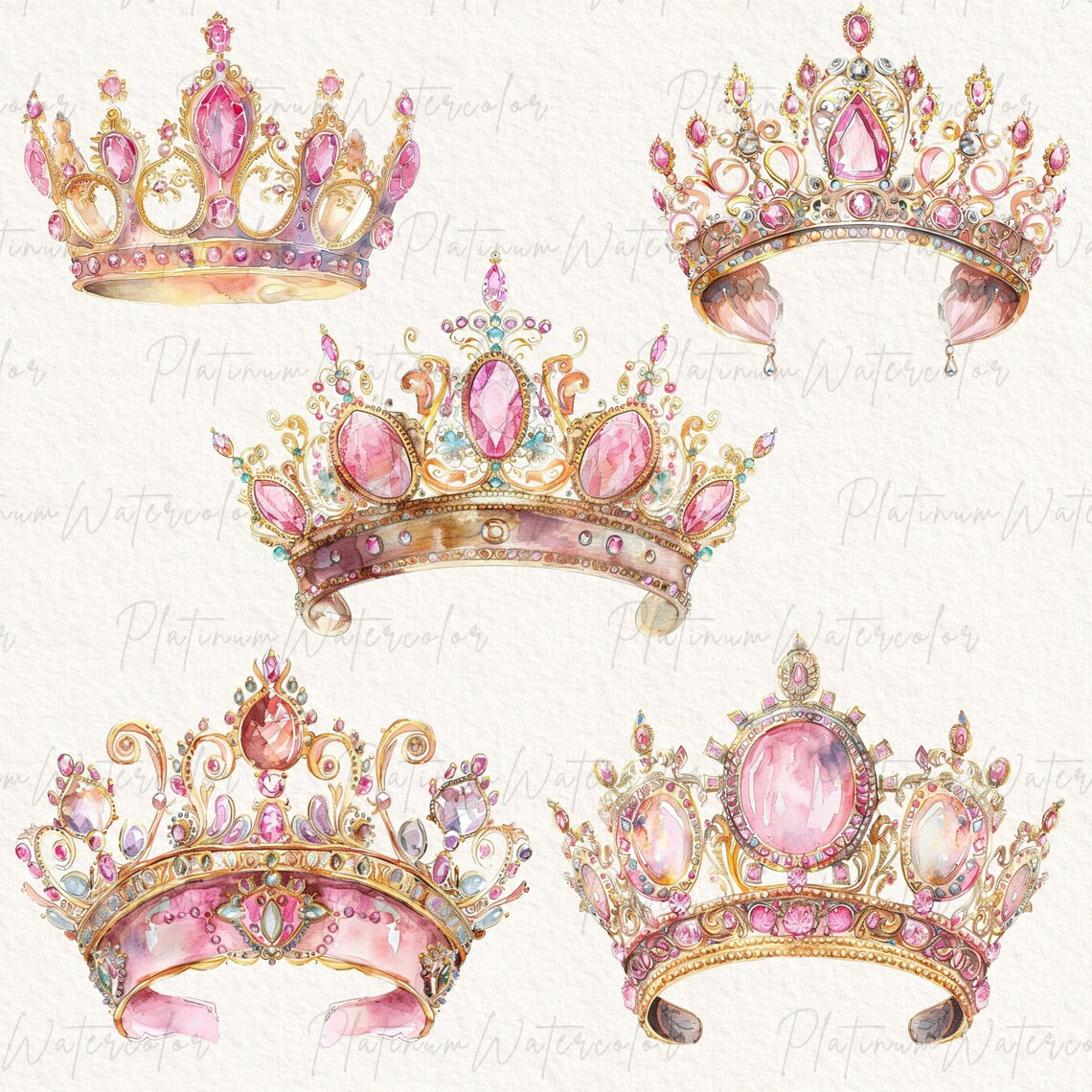 Prince Crown Clipart, Princesse Crown Clipart, Royal Graphics, Digital ...