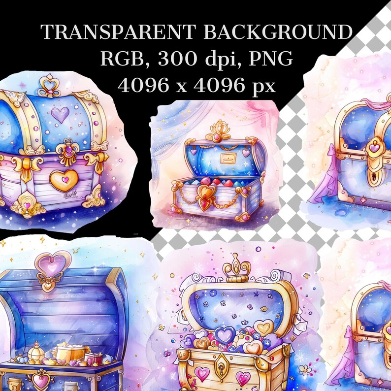 Fairy Tale Treasure, Clipart Bundle, Treasure Graphics Png, Transparent ...