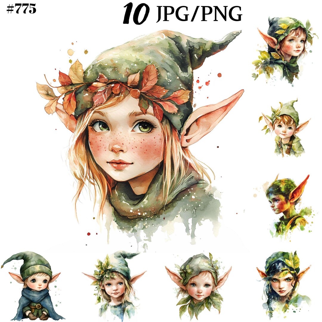 Elf Clipart Bundle, Elf Files Png, Elf Sublimation Instant Download for ...
