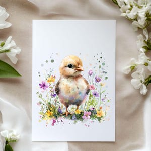 Easter Clipart, Spring Clipart, Chicken Watercolor Clipart Bundle ...