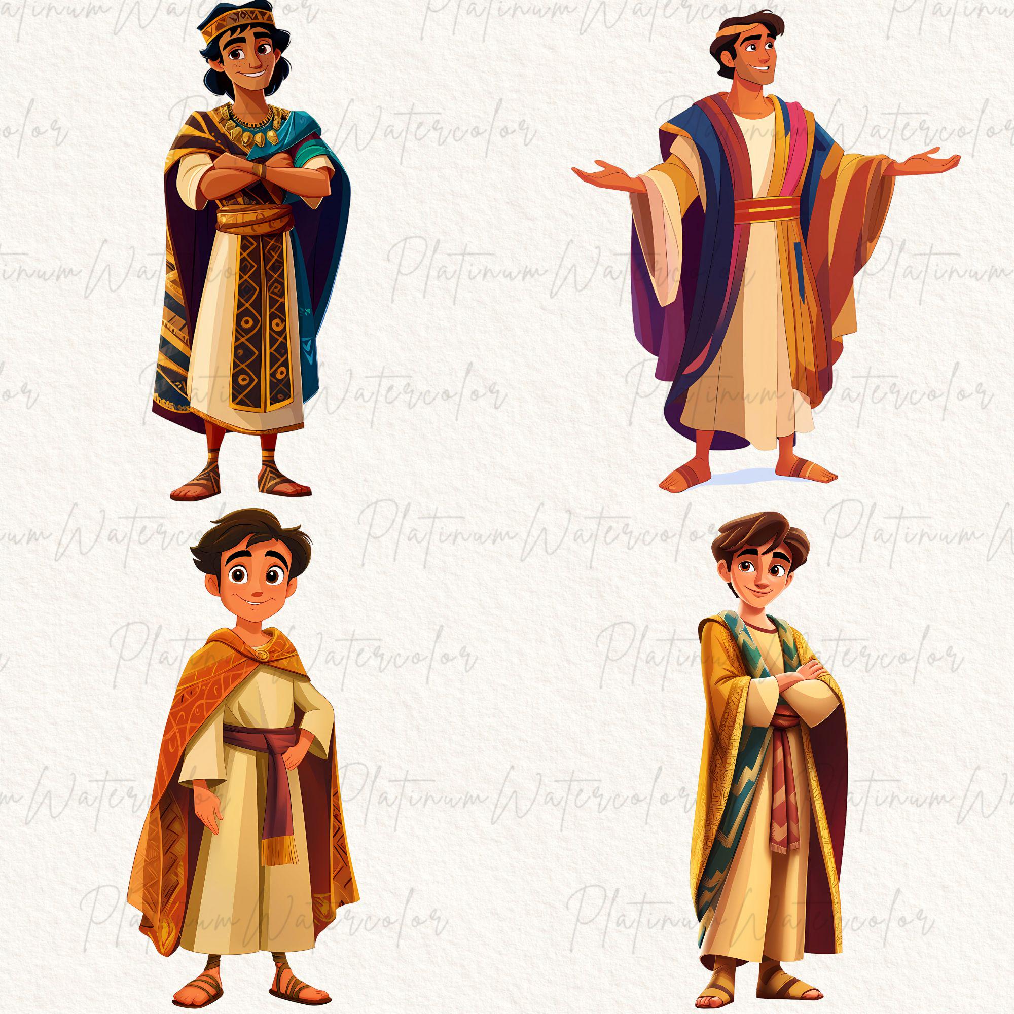 Joseph Biblical Characters, Clipart Bundle, Bible Study, Transparent ...