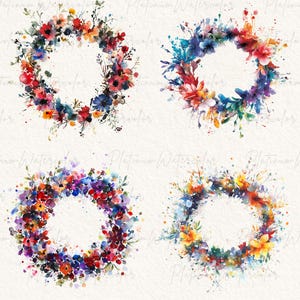 Easter Wreath PNG, Spring Wreath Clipart, Clipart Bundle - Perfect for ...