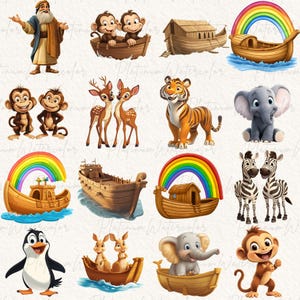 Noahs Ark Png, Clipart Bundle, Transparent Background, Digital Clipart ...