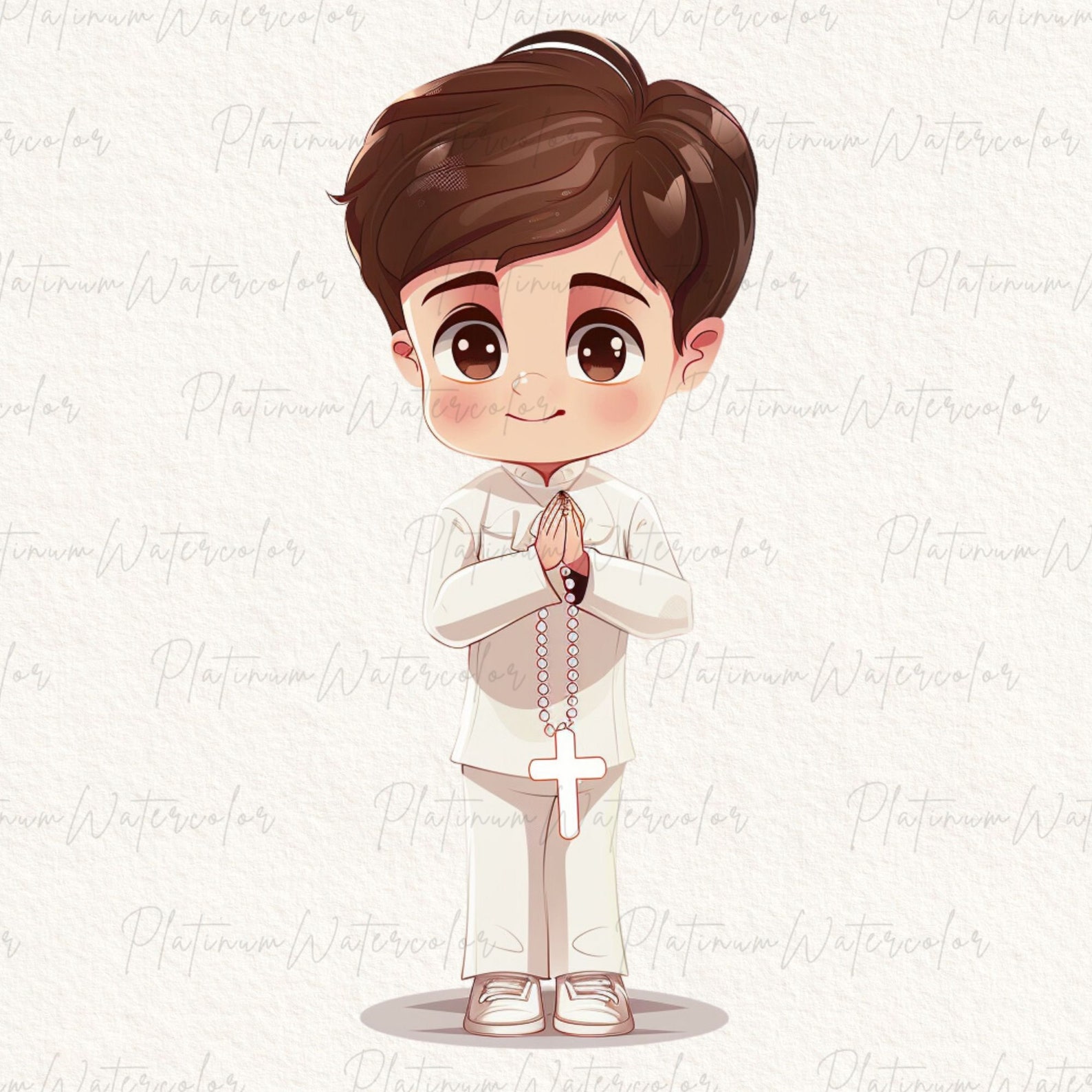 First Communion Boy Clipart, First Holy Communion Clipart, Watercolor ...