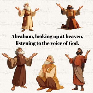 Abraham Biblical Characters, Clipart Bundle, Old Testament PNG ...