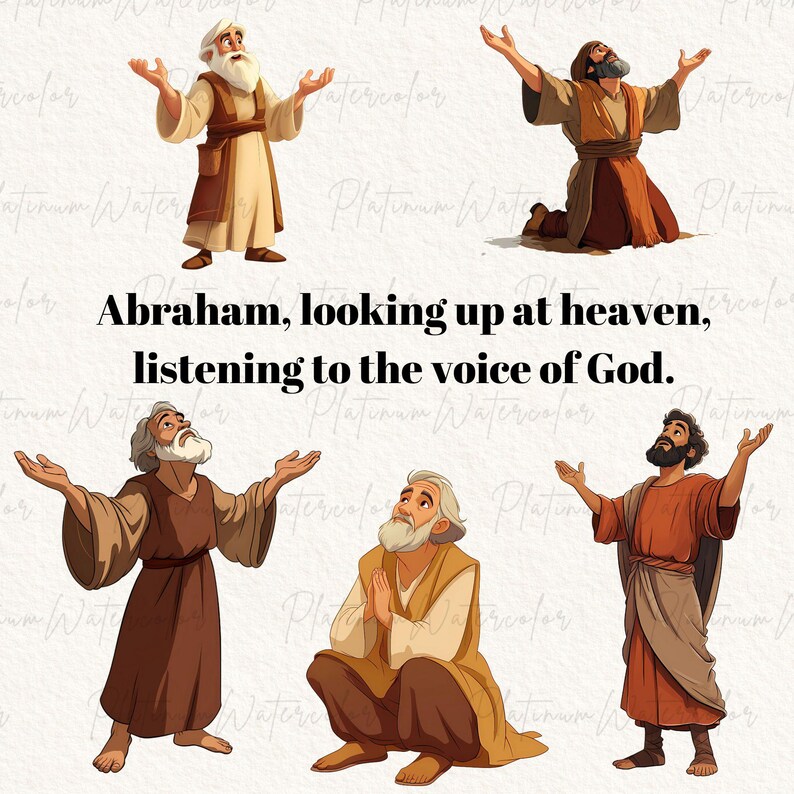 Abraham Biblical Characters, Clipart Bundle, Old Testament PNG ...