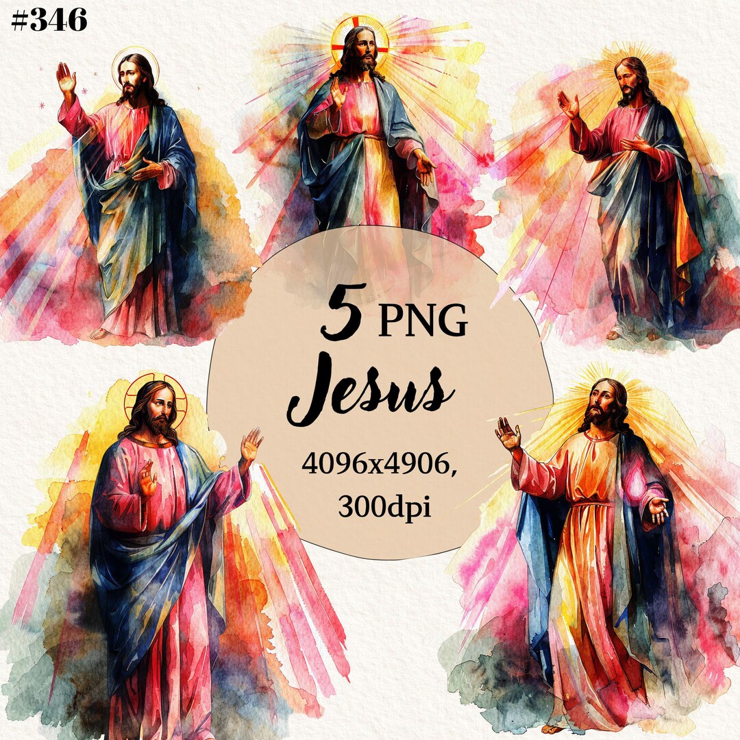 Jesus PNG Clipart Bundle, Christian PNG, Transparent Background ...