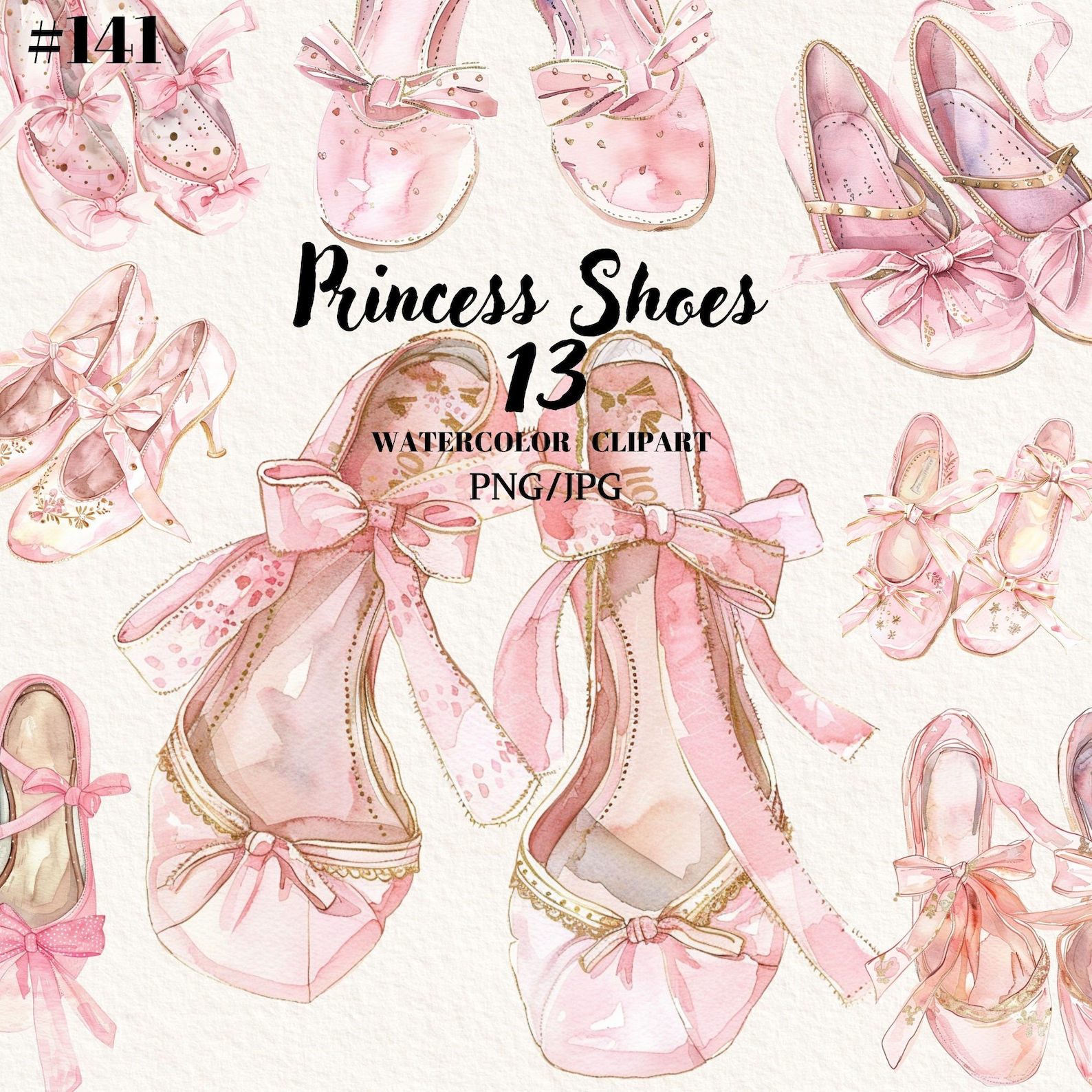 Pink Princess Shoes Clipart Bundle, Royal Accessories PNG, Princess ...