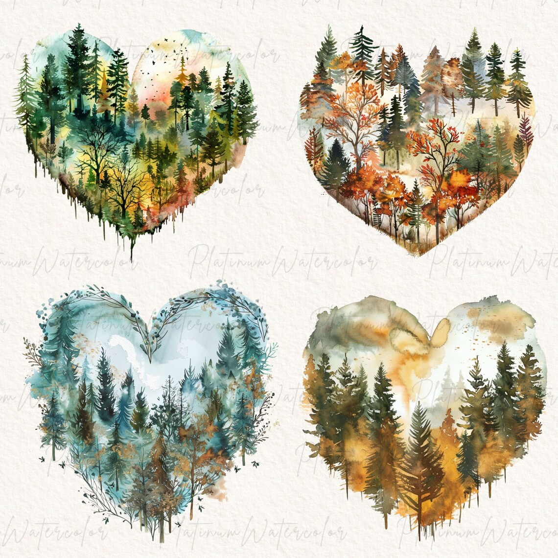 Forest Background Png, Png Overlays Forest, Hearts Clipart, Tree ...
