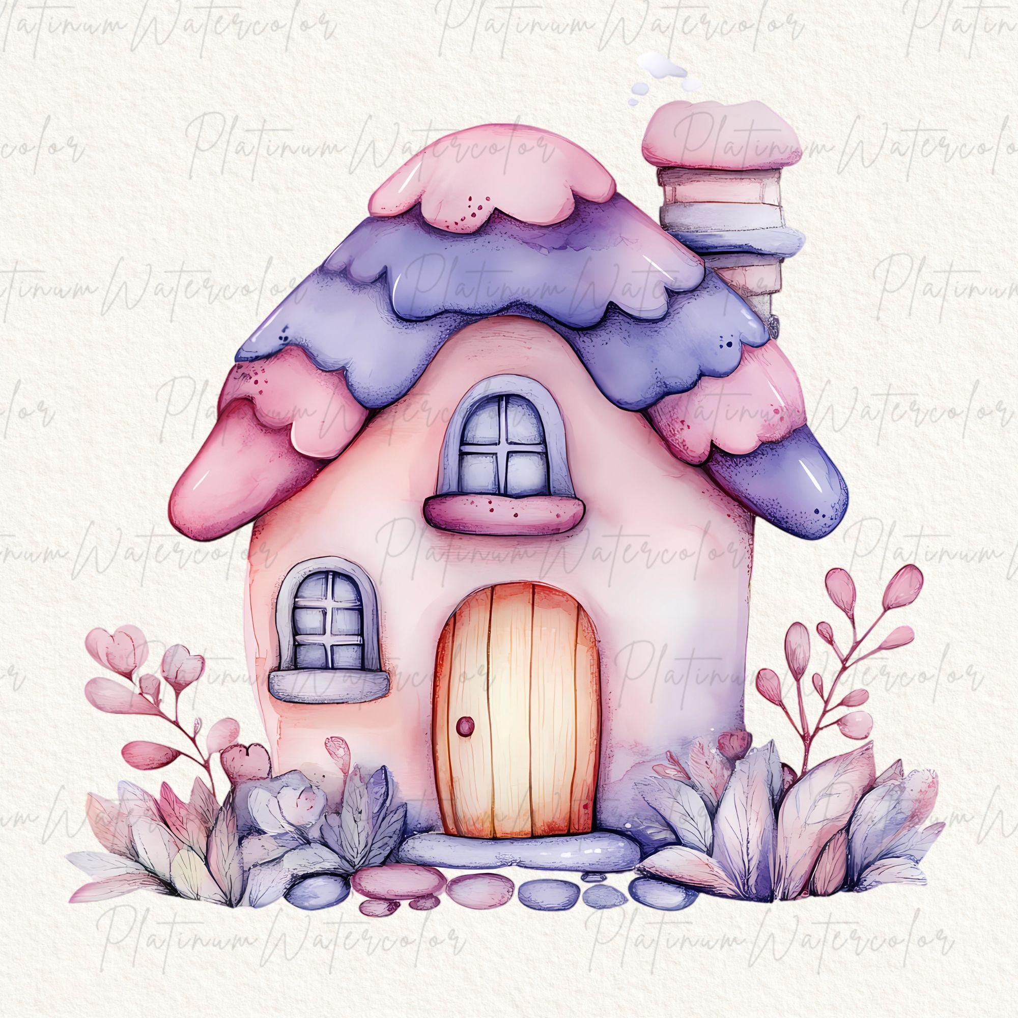 Fairy House Clipart Bundle, Garden Gnome House, Transparent Background ...