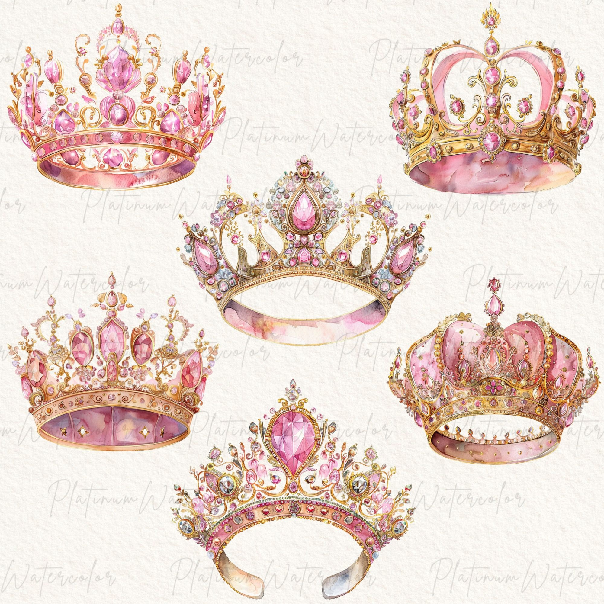 Prince Crown Clipart, Princesse Crown Clipart, Royal Graphics, Digital ...