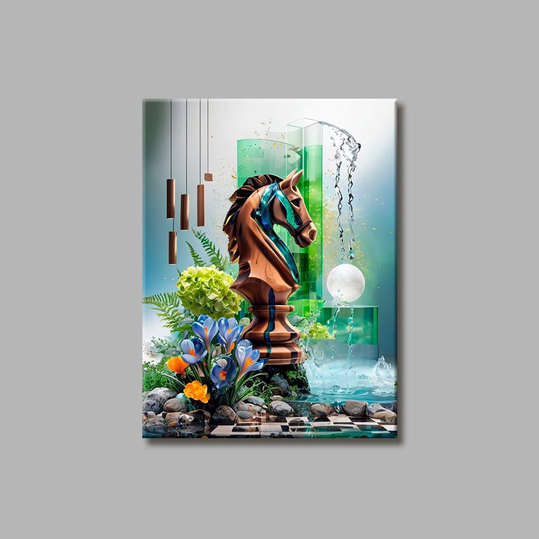 Good Luck Chess Knight Feng Shui Chess Art for Success, Wisdom & Focus ...