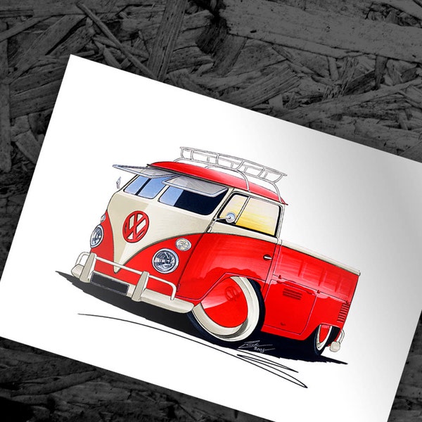 Vw Bus Truck Wall Art - Etsy