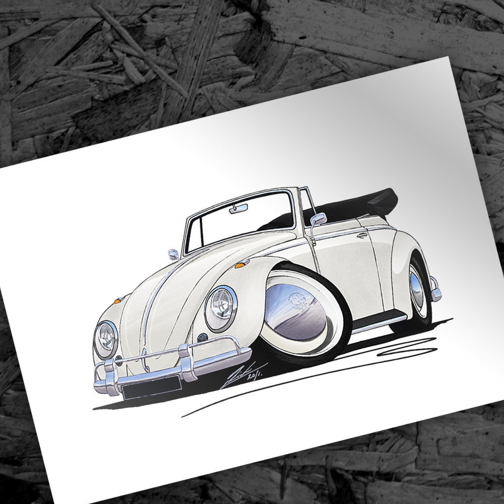 Drawing Vw Beetle Convertable