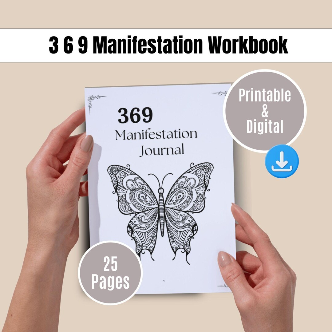 369 Manifestation Methods Workbook | Mandala Decorated Pages | Law of ...