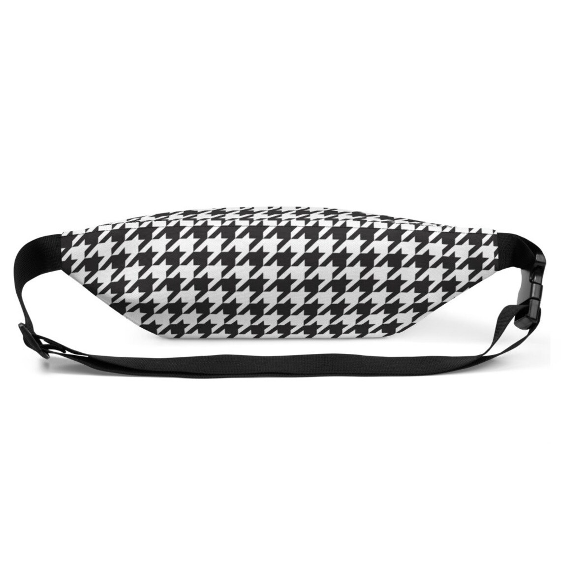 Houndstooth Fanny Pack Black and White Belt Back Design - Etsy