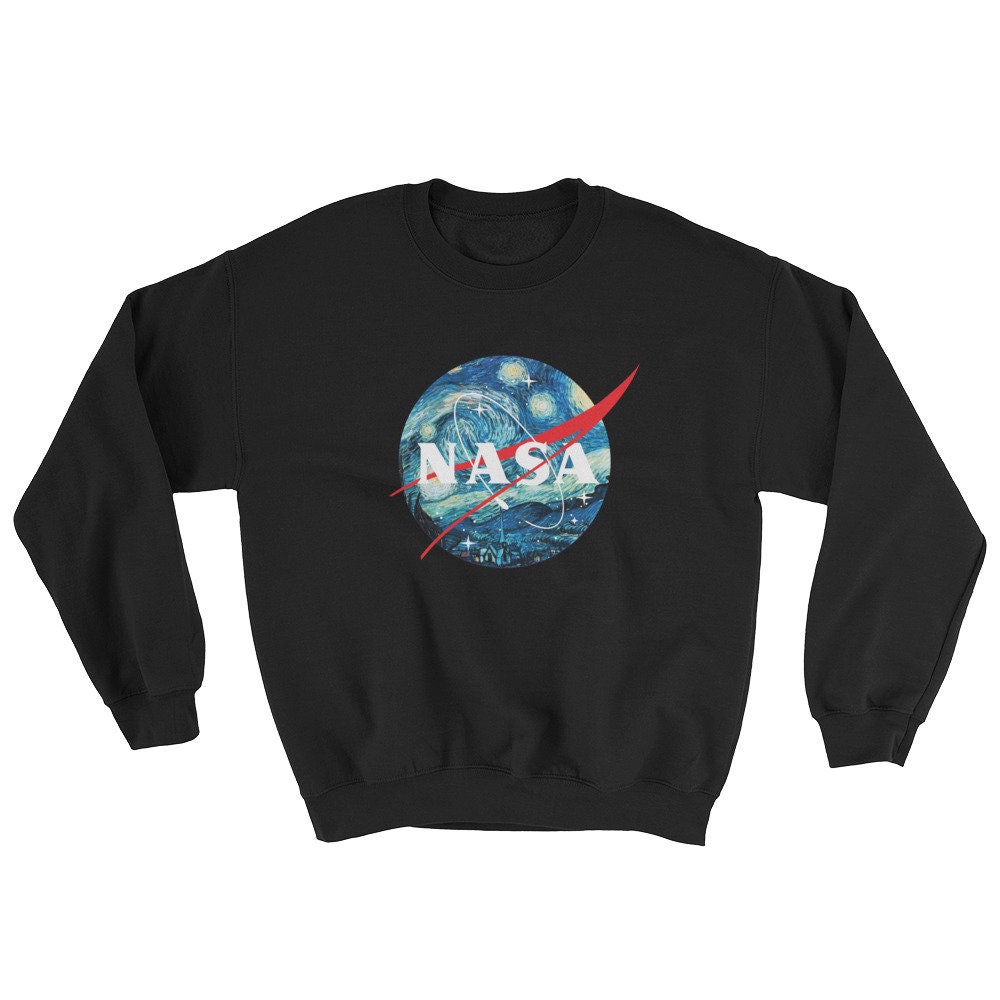Nasa Sweater, Nasa Shirt, Jumper, Starry Night Sweatshirt, Nasa Logo ...