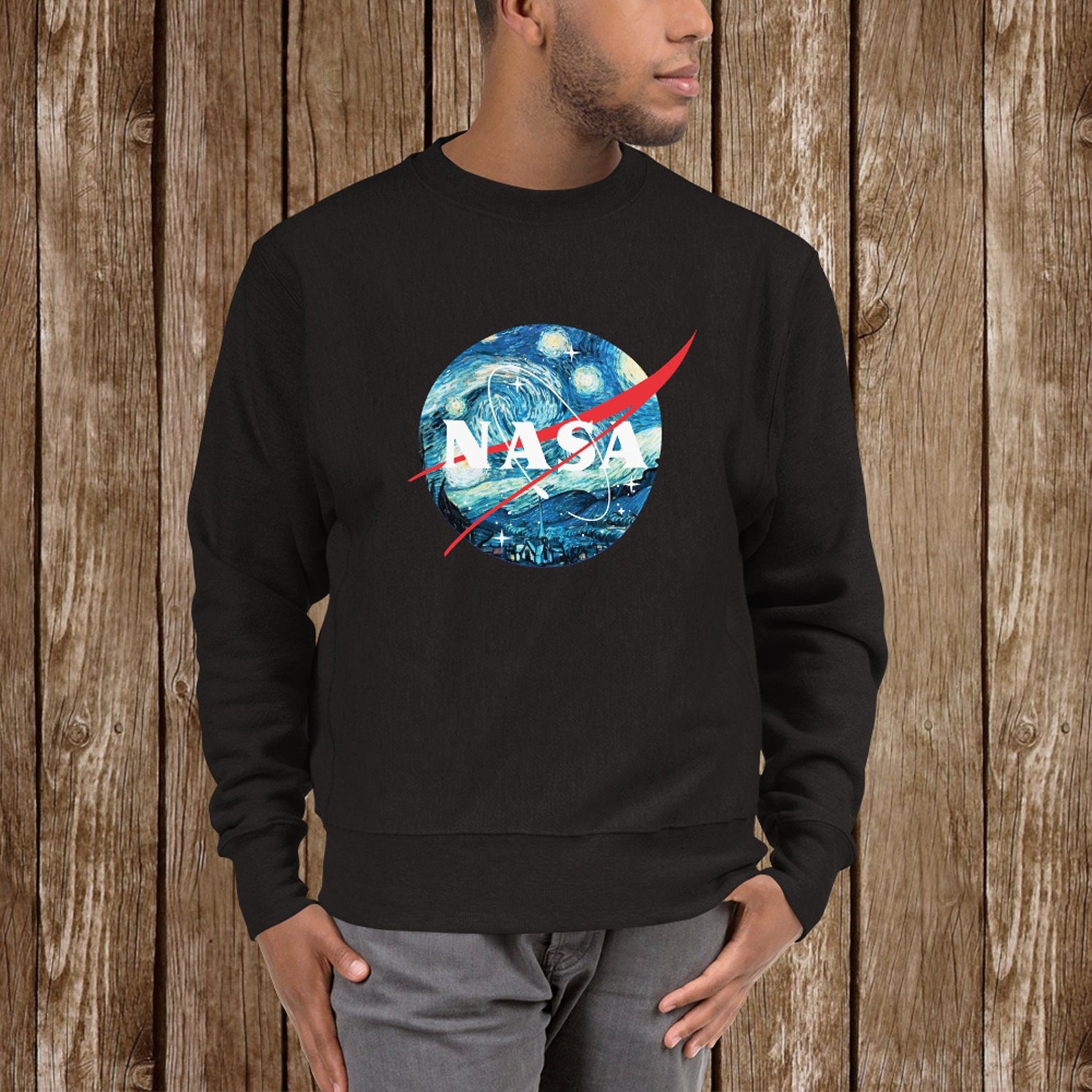Nasa Sweater, Nasa Shirt, Jumper, Starry Night Sweatshirt, Nasa Logo ...