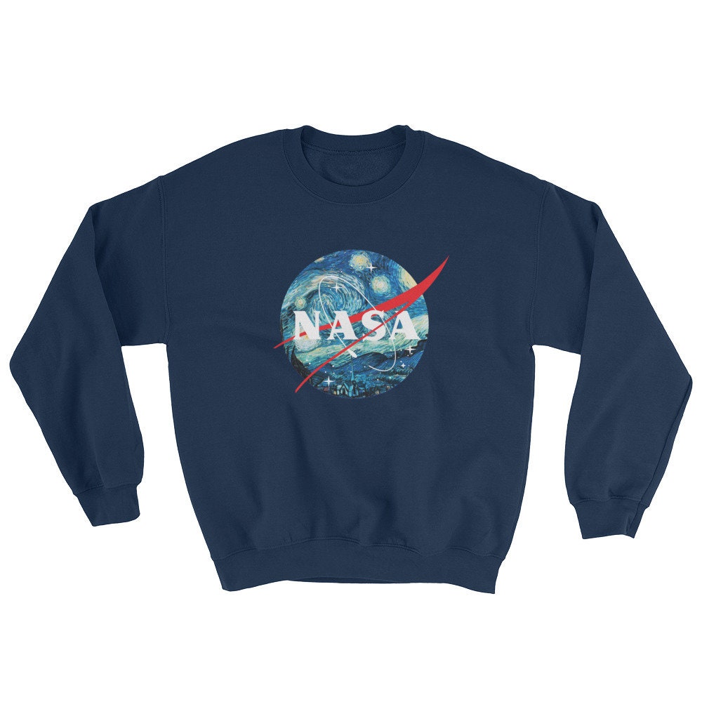 Nasa Sweater, Nasa Shirt, Jumper, Starry Night Sweatshirt, Nasa Logo ...