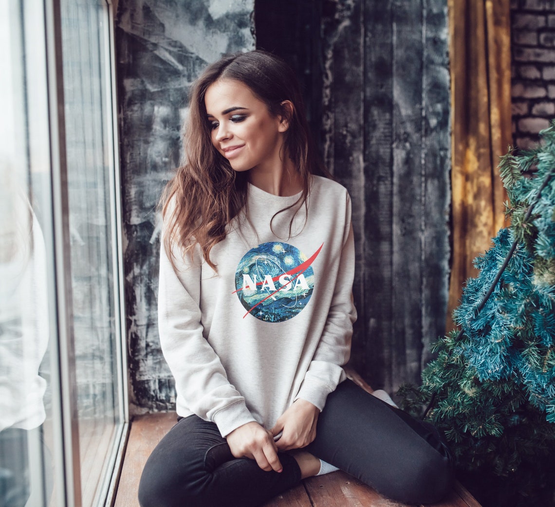 Nasa Sweater Nasa Shirt Jumper Starry Night Sweatshirt - Etsy