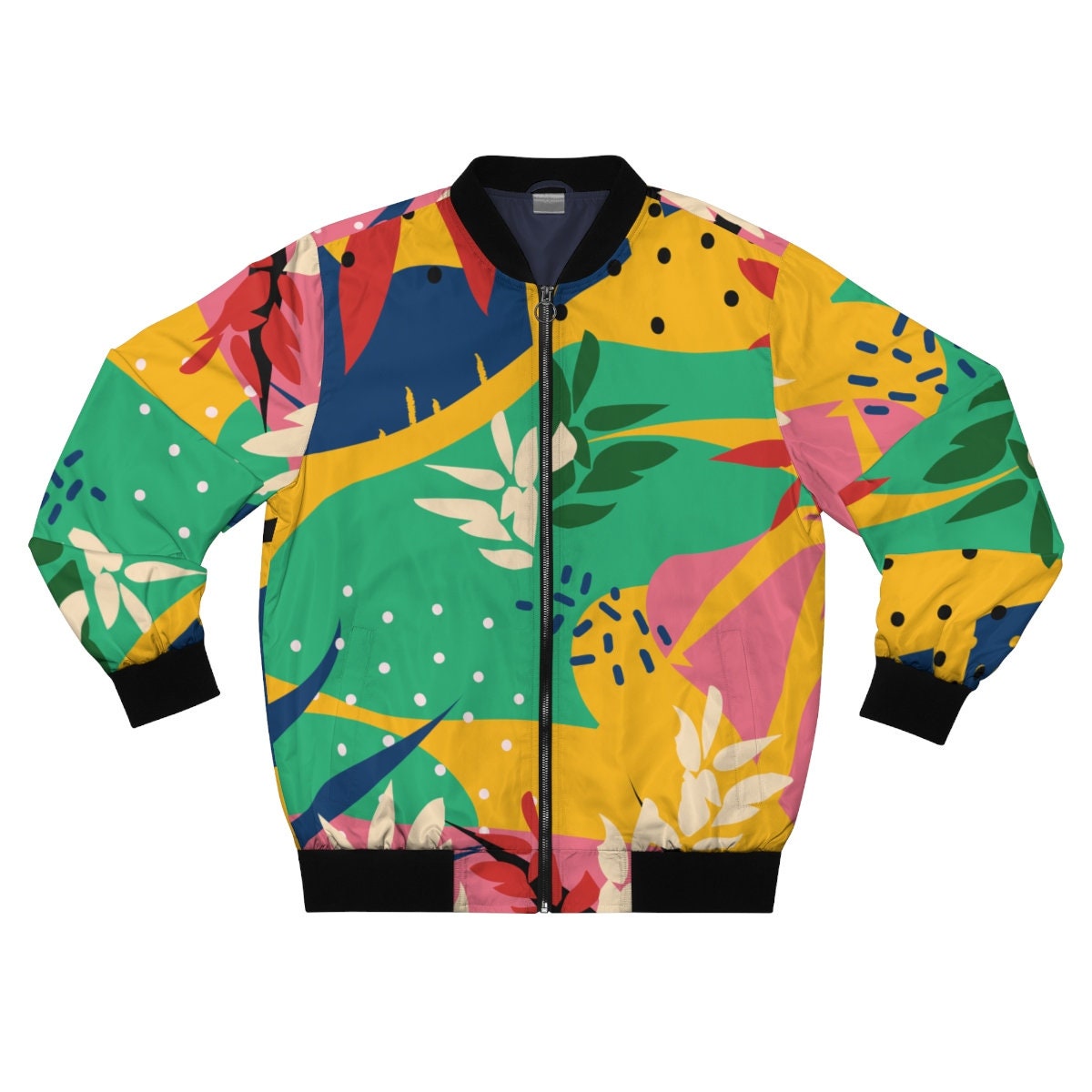 Colorful Parrot Unisex Bomber Jacket, Colorful Windbreaker, Jacket for ...