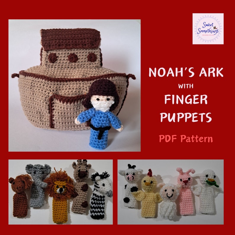 Noah's Ark With Finger Puppets PDF Pattern - Etsy