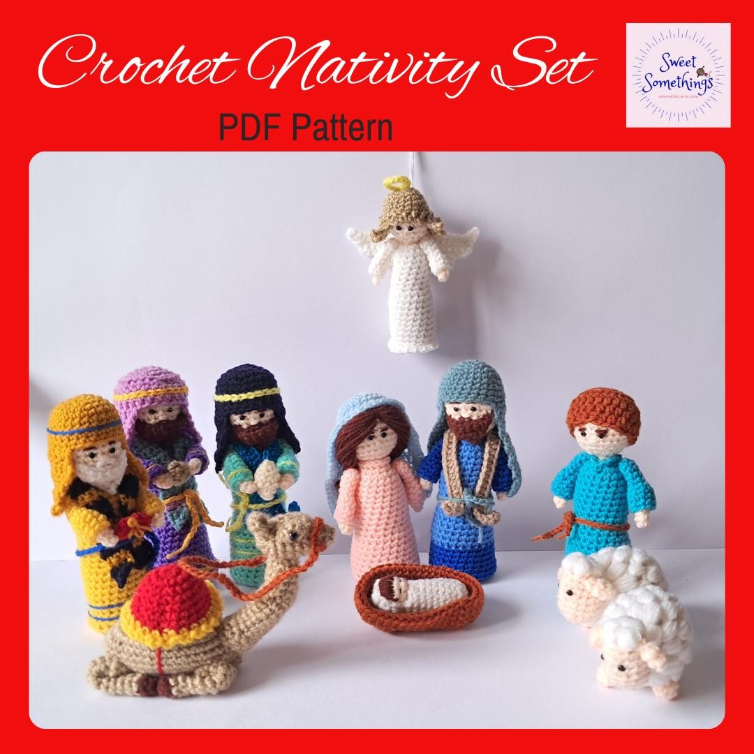 Crochet Nativity Set - PDF Pattern, Amigurumi Nativity Pattern ...