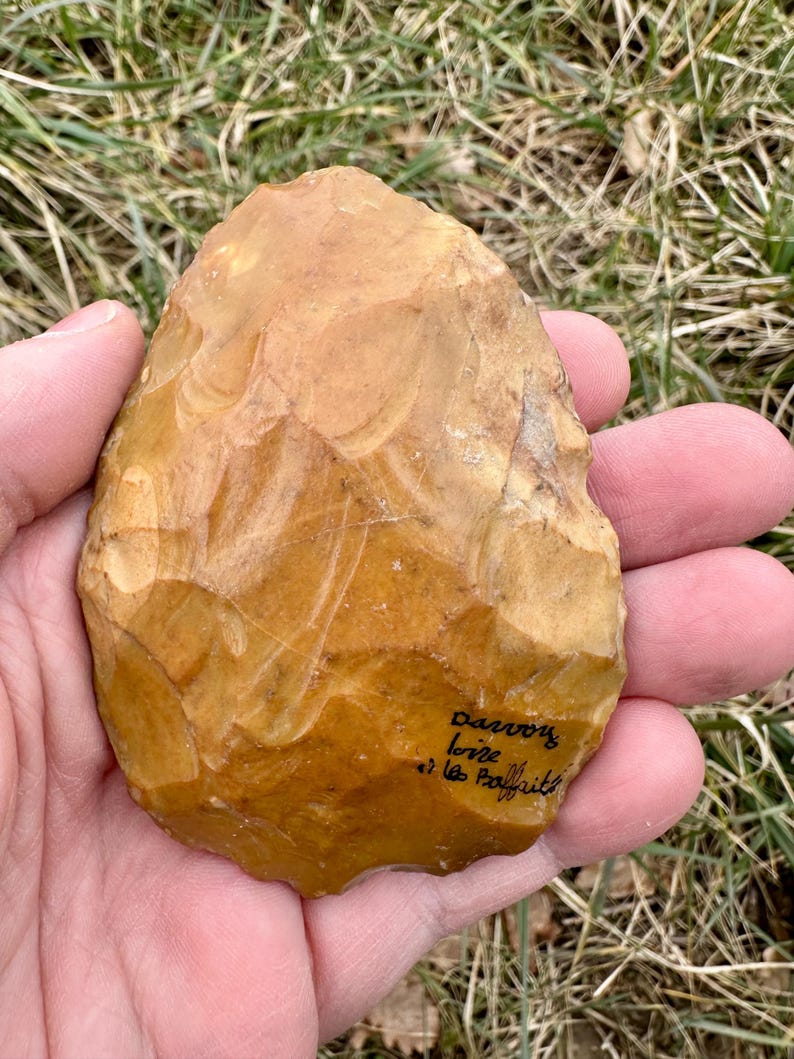 French Flint Hand Axe, Pre-mousterian Paleolithic Artifact - Etsy UK